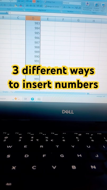 3 different ways to insert number sequence in excel|| #exceltips #exceltricks@zglobalit - YouTube