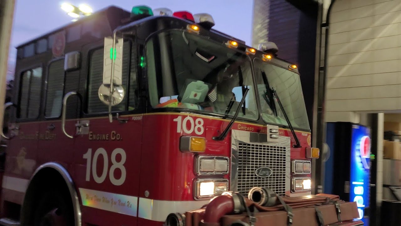 chicago fire department engine 108 returning - YouTube