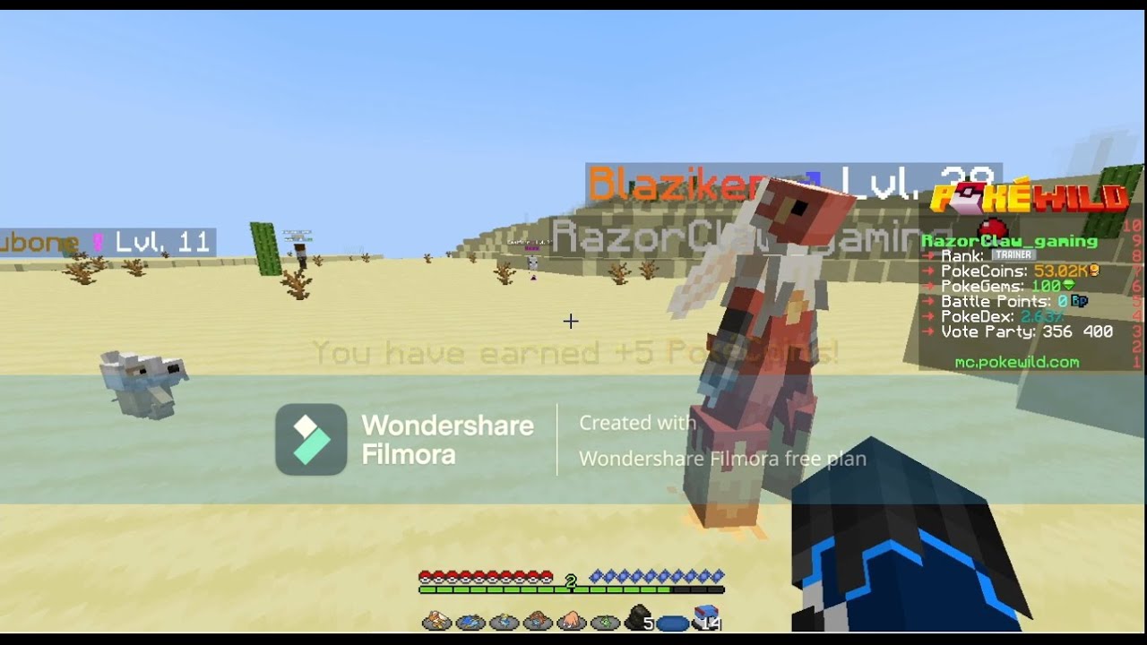 my first time playing minecraft pokewild - YouTube