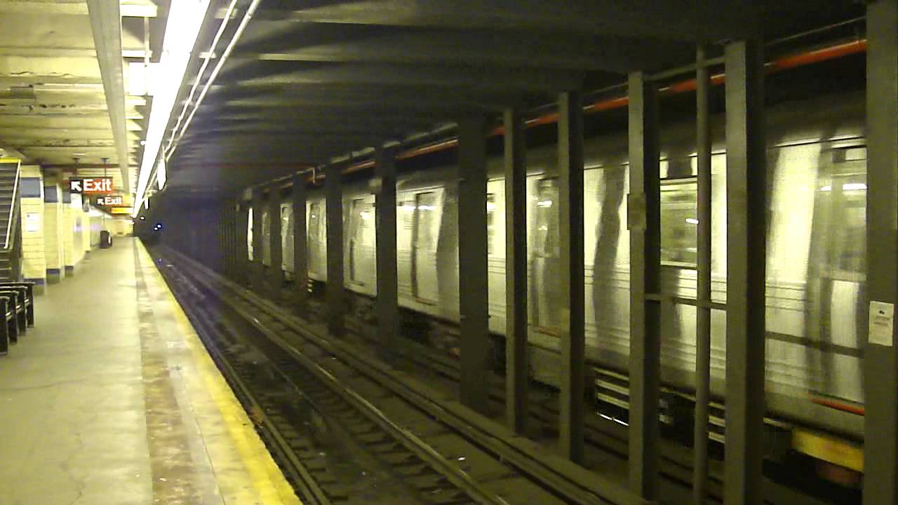IND Fulton St Line: R46 A Train at Liberty Ave (Queens Bound) - YouTube