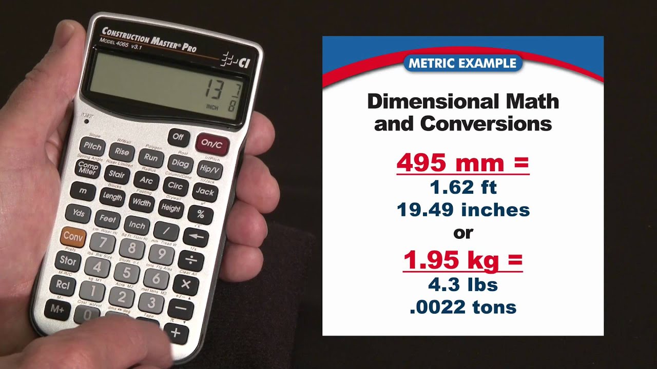 How to do Jobsite Conversions and Dimensional Math in Metric ...