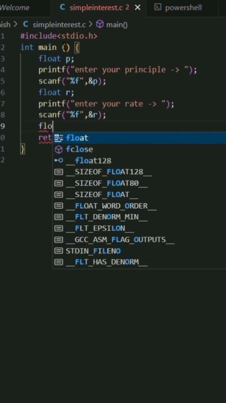 Find Simple Interest In C Language Trending Viral Shorts Coding Clanguage Simpleinterest