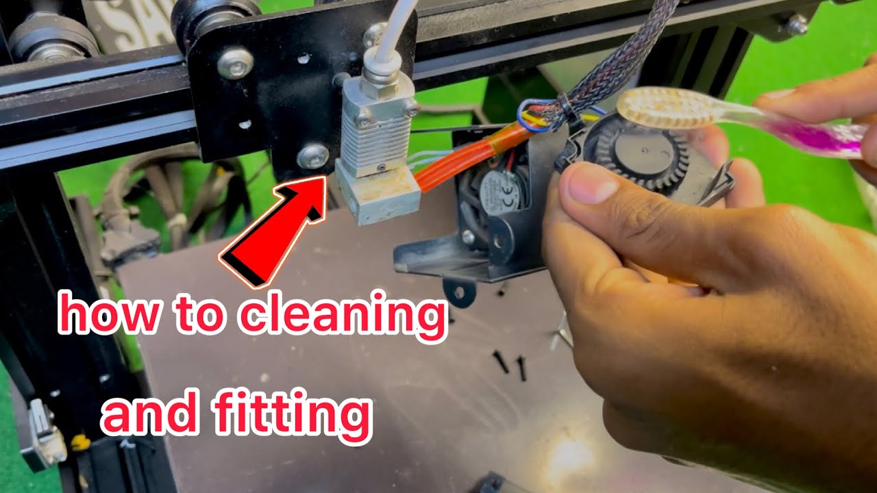 how to cleaning 3d printer ll ender 3pro clean and fitting - YouTube
