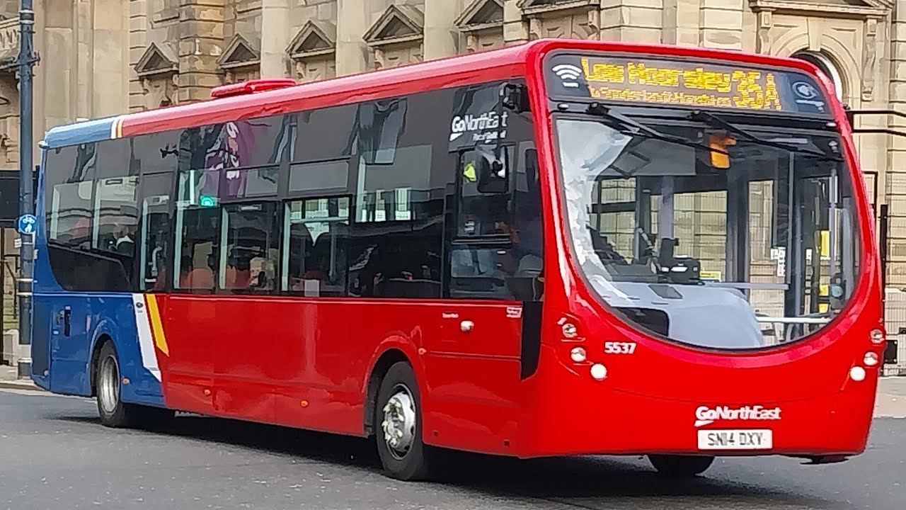 Go North East 5537 (SN14 DXY) operating route 9 to Sunderland - YouTube