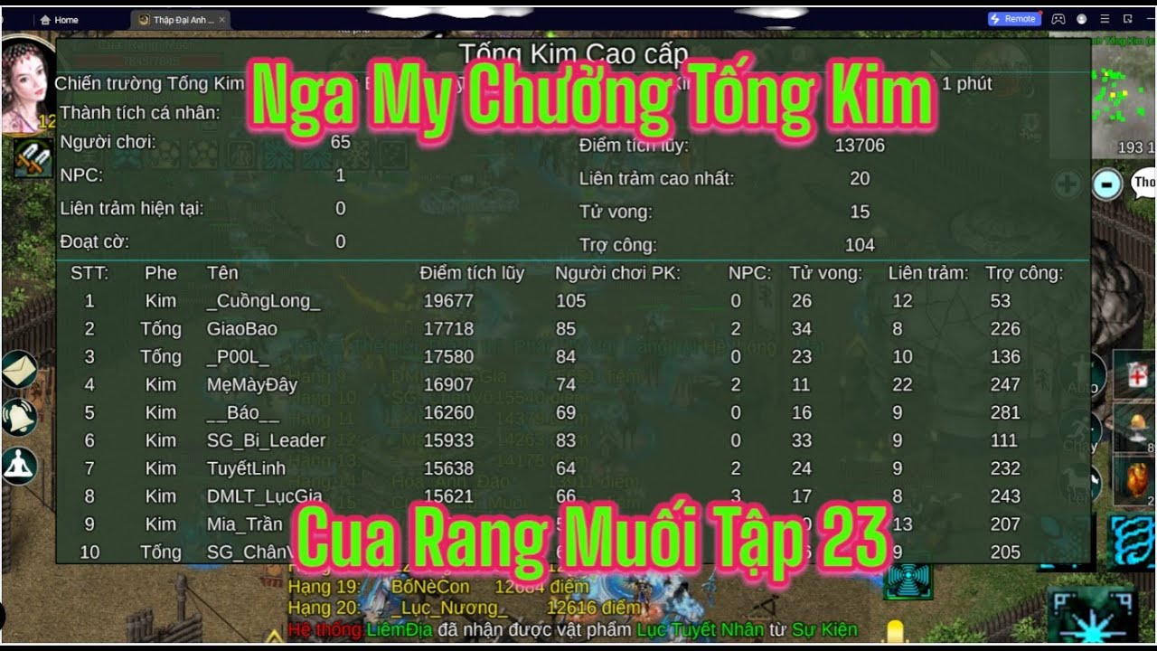 Thập Đại Anh Hùng - Võ Lâm 1:Nga My Chưởng Tống Kim Cua Rang Muối Tập 23 - YouTube