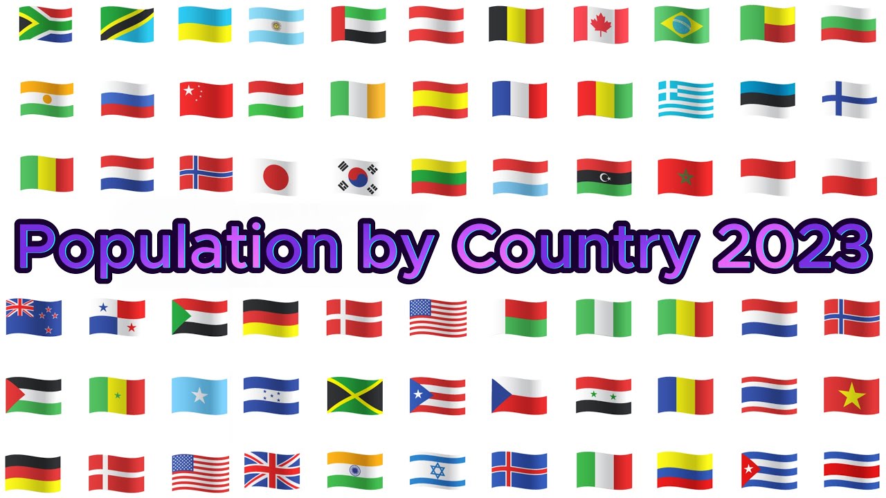 Flags and Countries by Population 2023 || Flags and country ranked by ...