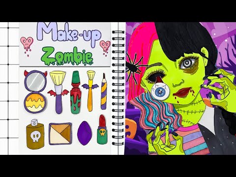 DIY🦄 Rich and Poor Pop the Pimples & Zombie Make Up | Paper DIY | Paper ...