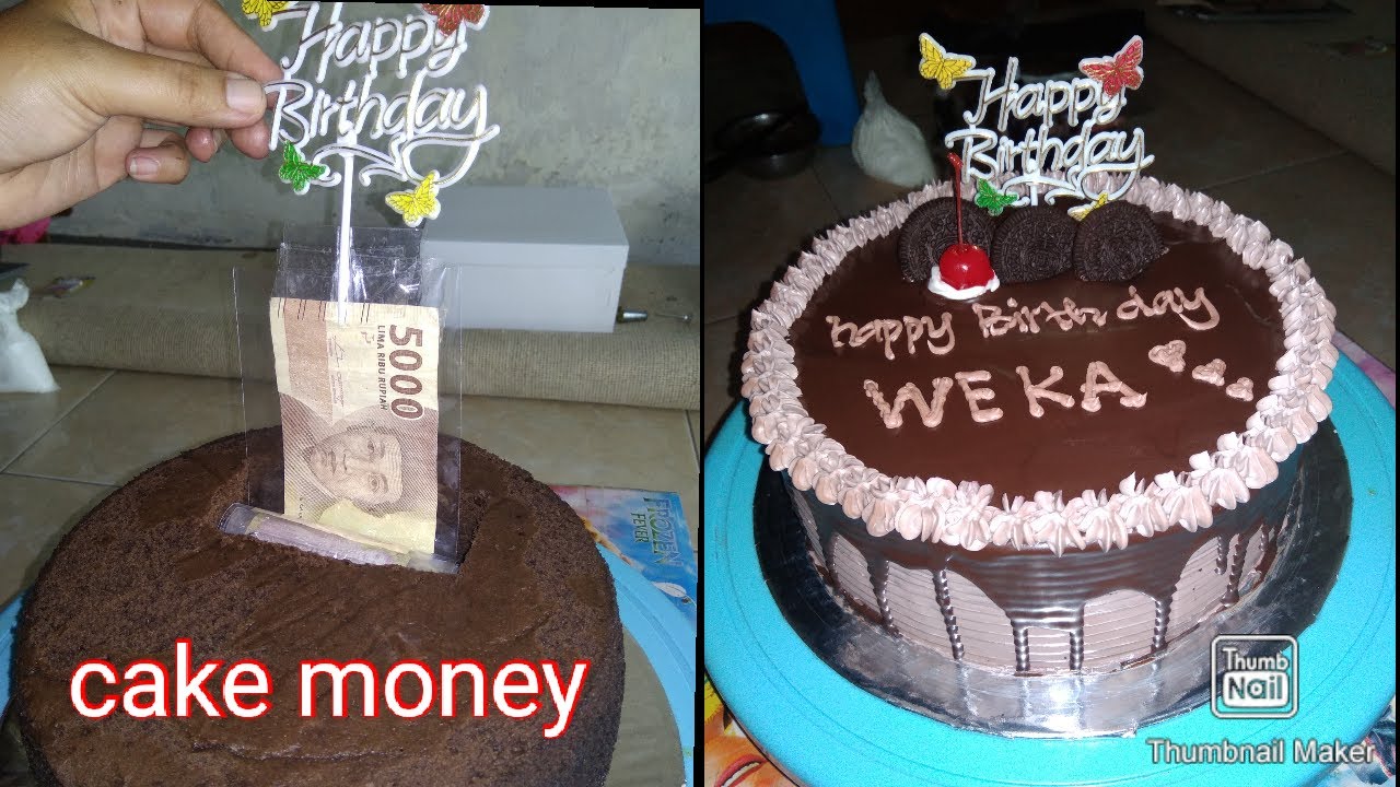 Money cake || how to make a cake filled with money - YouTube