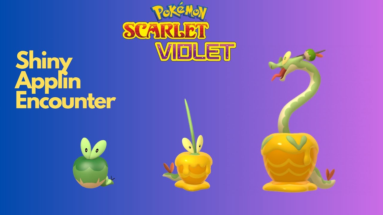 Shiny Applin Encounter in Pokemon Scarlet and Violet - YouTube