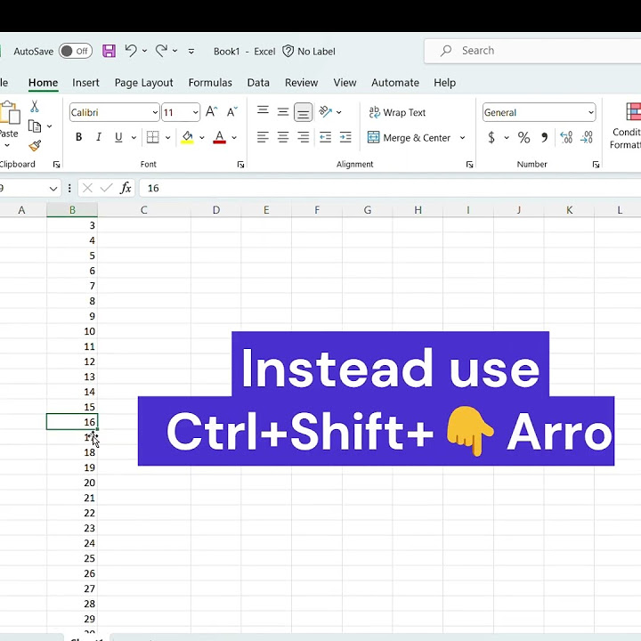 Excel Shortcuts: Mastering Ctrl+Shift+Arrow Keys for Faster Data Navigation! - YouTube