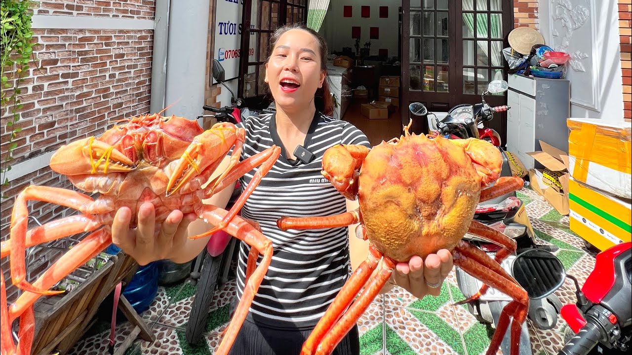 ĂN CUA NHỆN ĐỎ ( RUBY) VIỆT NAM TO NHẤT 1,5KG/CON GIÁ CAO MỘT TRIỆU 1KG TẠI CỬA HÀNG THÁI NHÀ ...