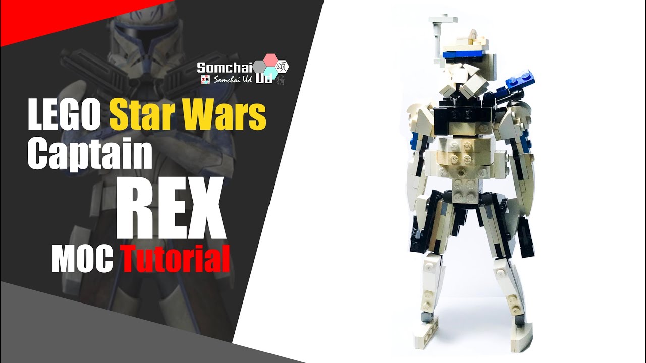 LEGO Star Wars Captain Rex Figure MOC Tutorial | Somchai Ud - YouTube