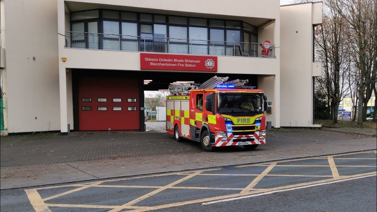TURNOUT: Dublin Fire Brigade Blanchardstown Station Alpha 1 - YouTube