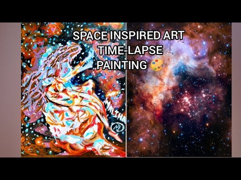 SPACE INSPIRED ART || TIME-LAPSE PAINTING 🎨 || DRAWING WHAT I SEE #ART ...