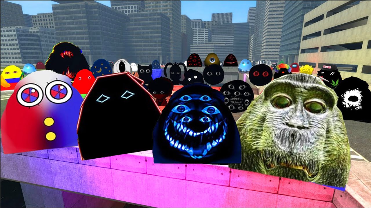 Angry MUNCI Nextbots Family and Eyes Nextbots Chasing Me in Garry's Mod ...