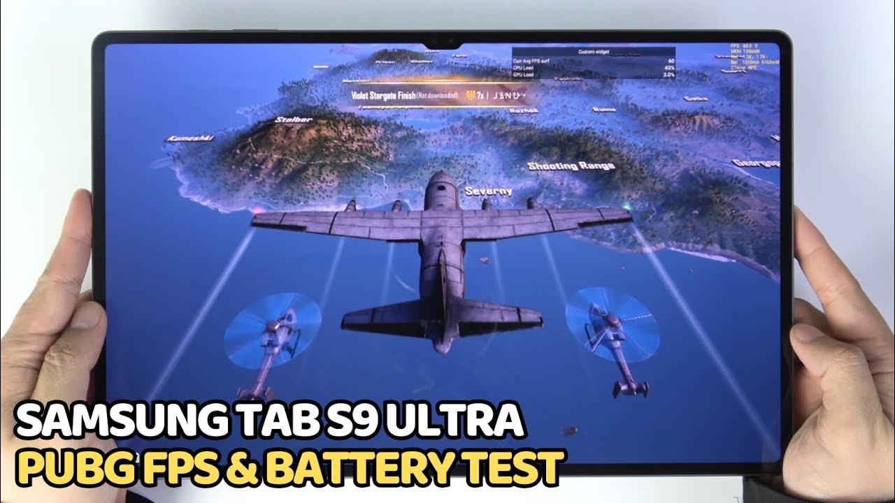 Samsung Galaxy Tab S9 Ultra test game PUBG Mobile - YouTube