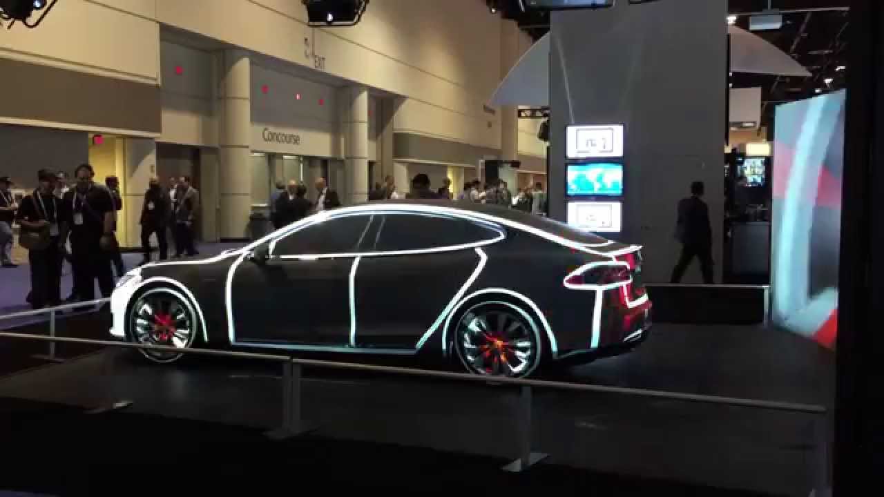 Panasonic Projectors at Infocomm 2015: Projection Mapping on a Tesla ...