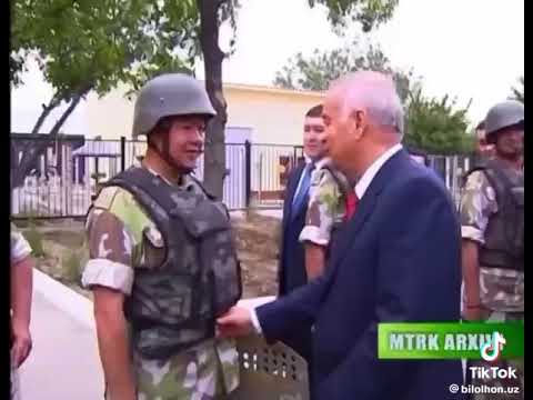 Islom Karimov  Ishonib Suyangan harbiylari orasida..... (o‘zbekiston yoshlari haqida)