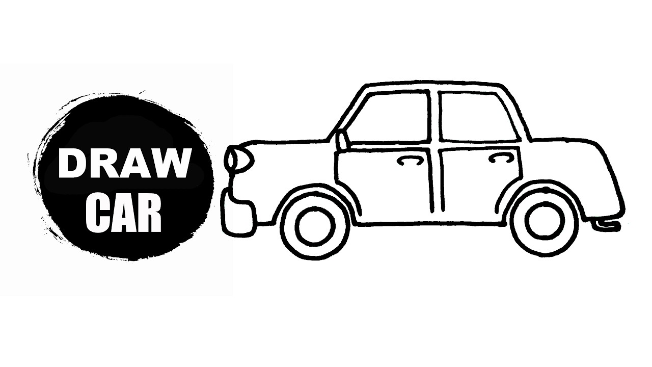How To Draw A Car Side View - YouTube