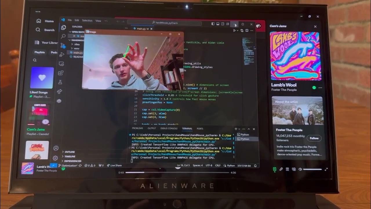 AI Hand Tracking Mouse Demonstration - YouTube