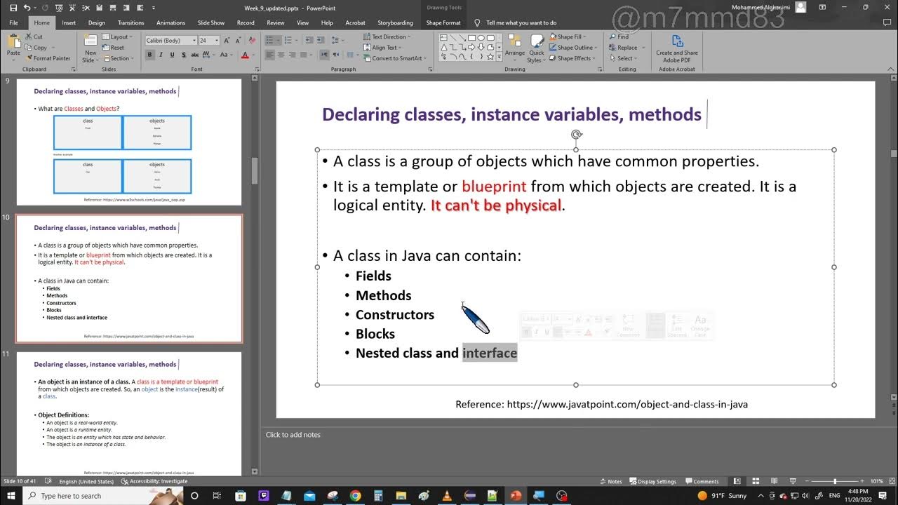 مراجعة شاملة لمنهج البرمجة الشيئية بلغة الجافا 101 | الجزء الرابع| Object and Classes 1 - YouTube