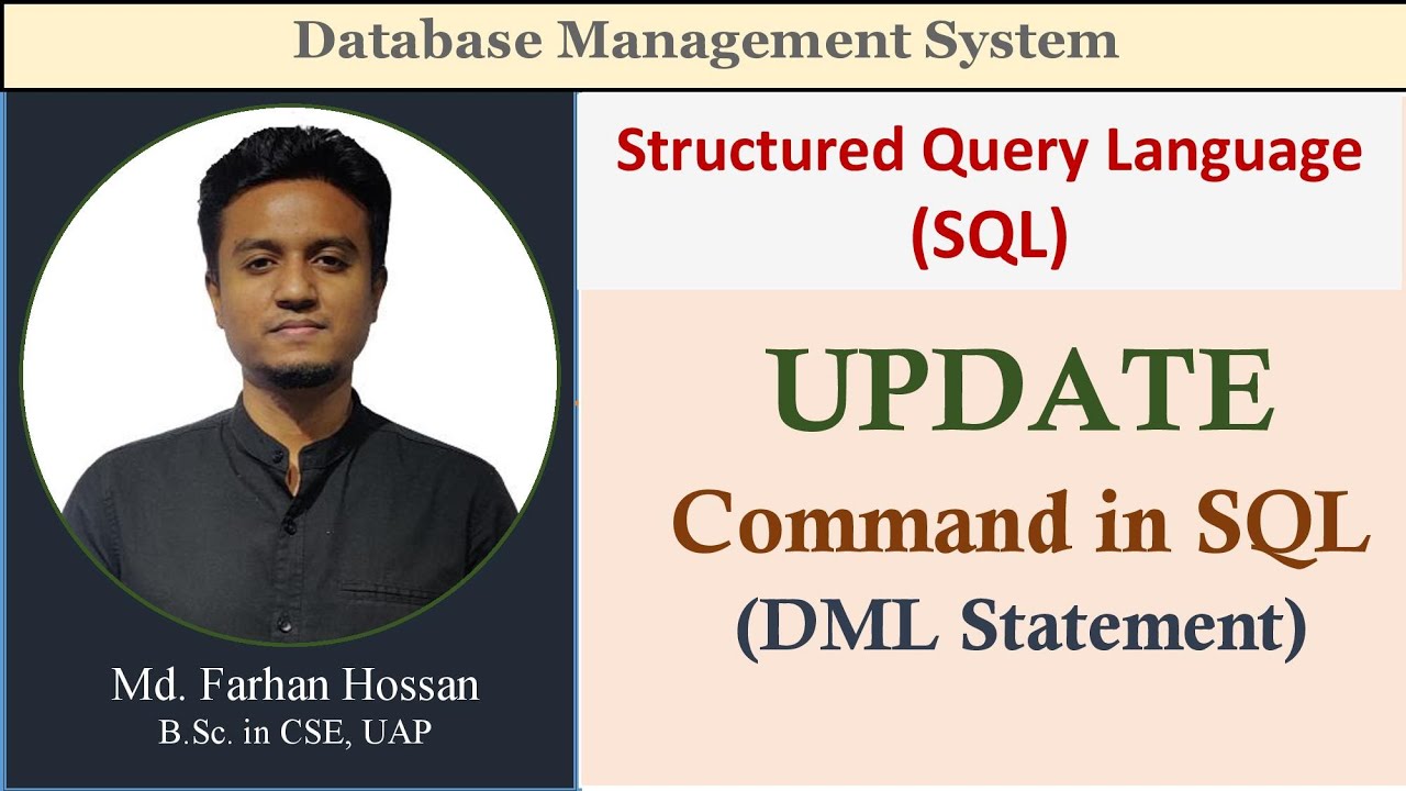 Lec 63 Update Command In Sql Dml Statement Dbms Bangla 6862