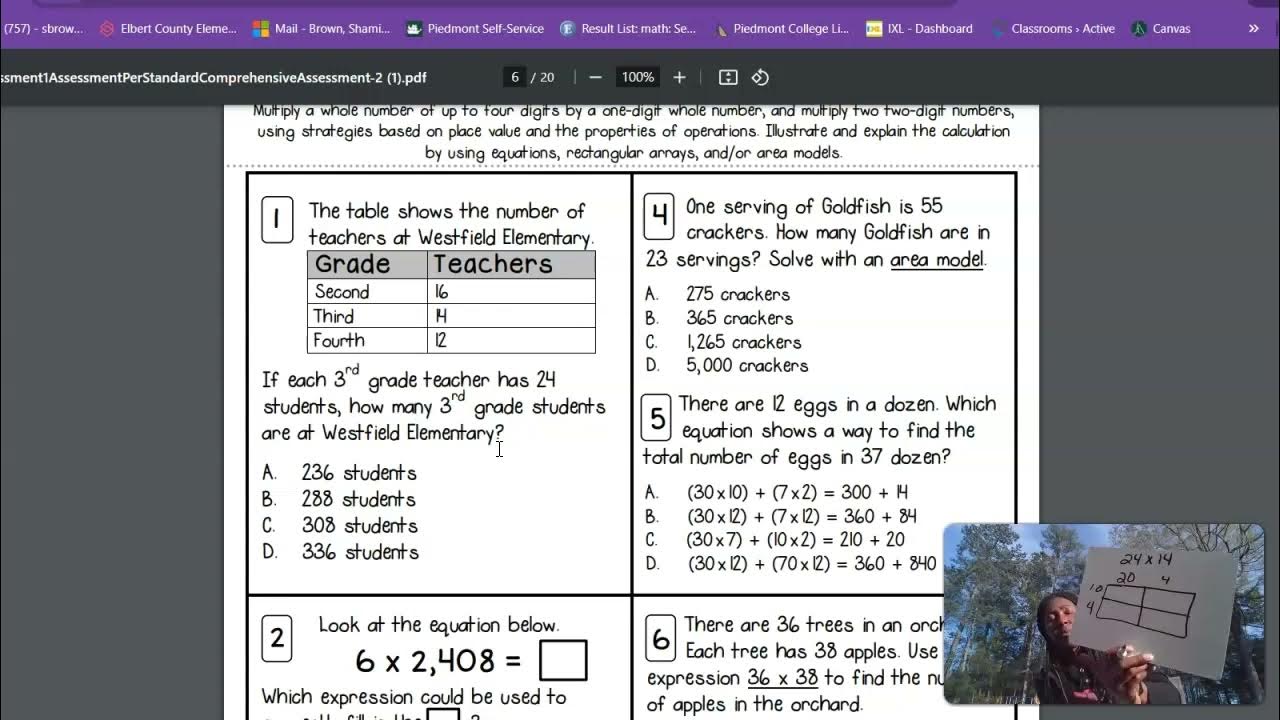 Homework Assessment K & M Thursday and Friday 4.NBT.4 & 4.NBT.5 - YouTube
