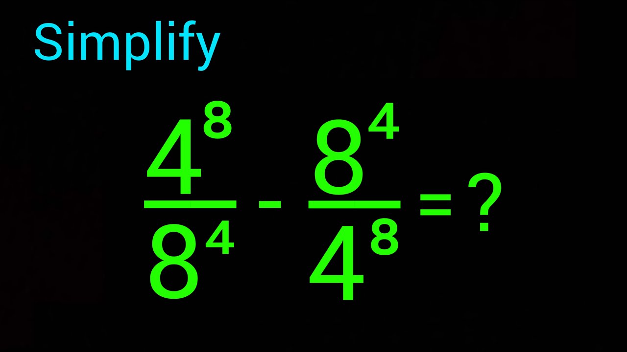 A Nice Exponent Math Simplification Problem - YouTube A Nice Exponent Math Simplification Problem - YouTube