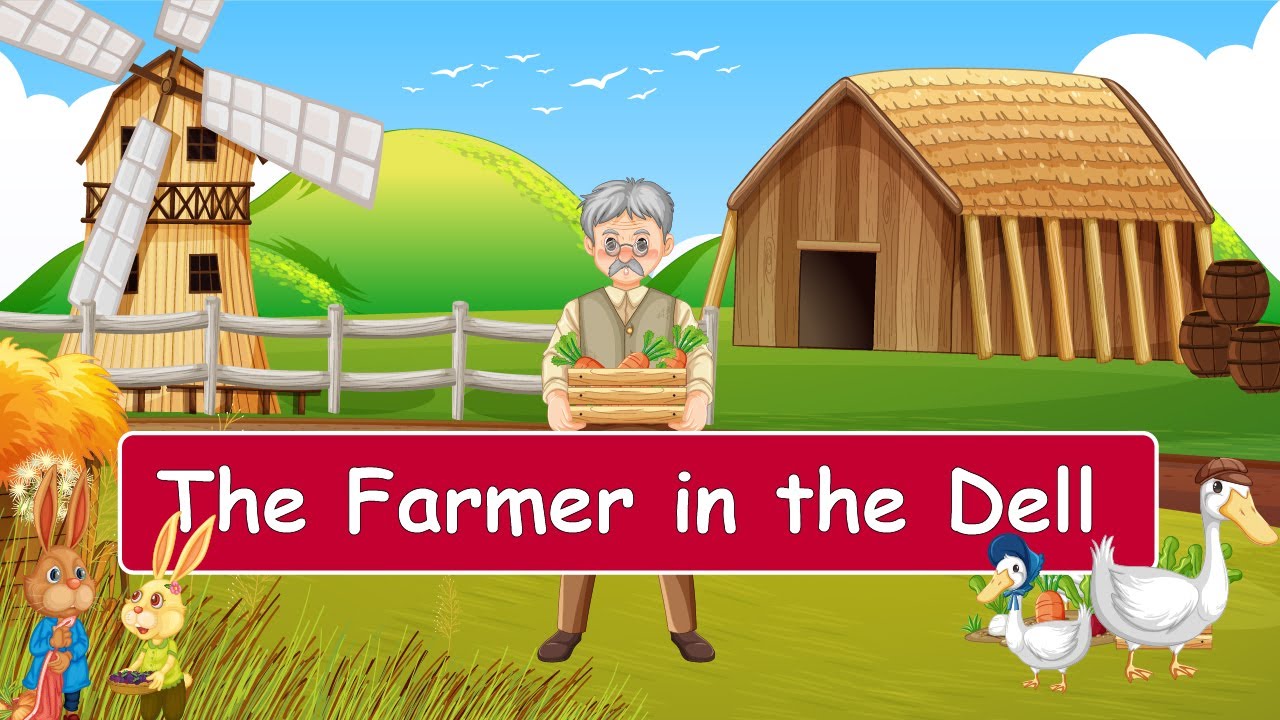 The Farmer in the Dell || Animated Nursery Rhyme Video || 2d Cartoon ...