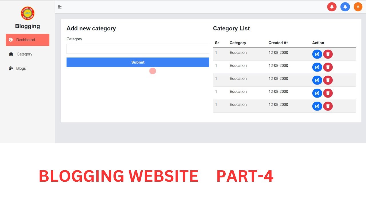 PART-4 Blogging Project | Using HTML | CSS | JAVASCRIPT | JAVASCRIPT PROJECT | PROJECT OF ...