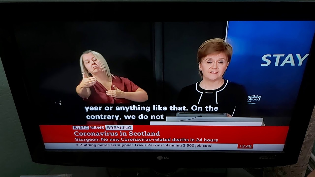 BBC News at One with BSL interpreter on BBC News Channel on Monday 15th ...