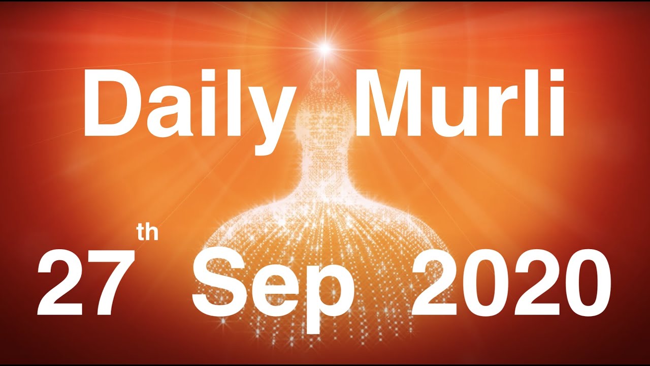 Daily Murli english 27 September 2020|daily english murli|murli in ...