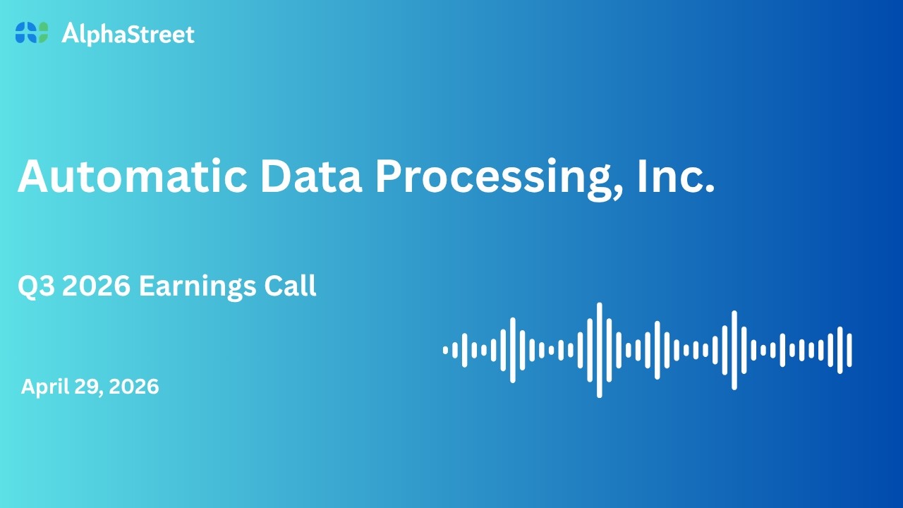 ADP Stock | Automatic Data Processing Inc. Q3 2026 Earnings Call - YouTube