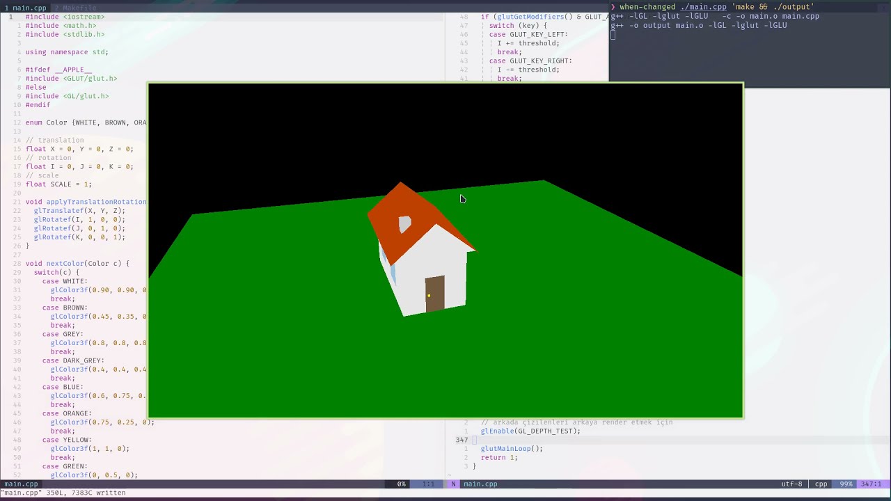 3d House In Opengl Demo Youtube
