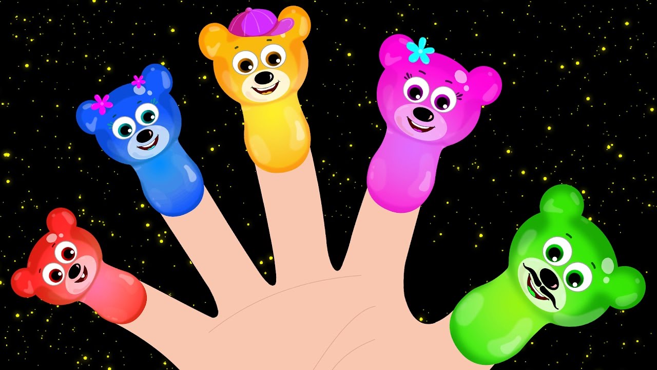 Learn Colors for Toddlers, Children, Kids, Gummy bear singing finger ...