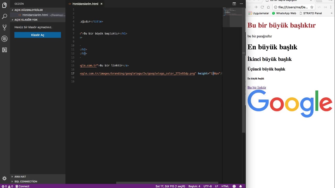 Html Dersleri 3 Temel Html Öğeleri - Elemanları - Elementleri - YouTube