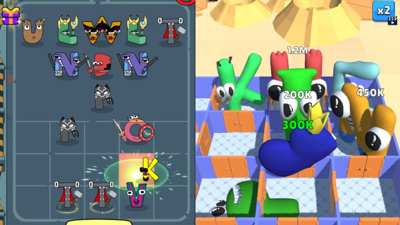 Alphabet Combine Merge Master & Alphabet Lore - Room Door Maze Game ...