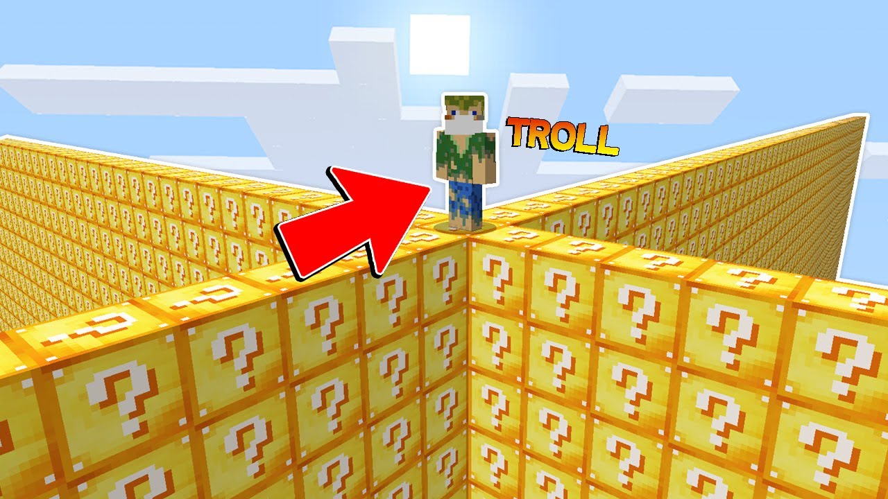 TROLL PE LUCKY BLOCK WALLS - YouTube