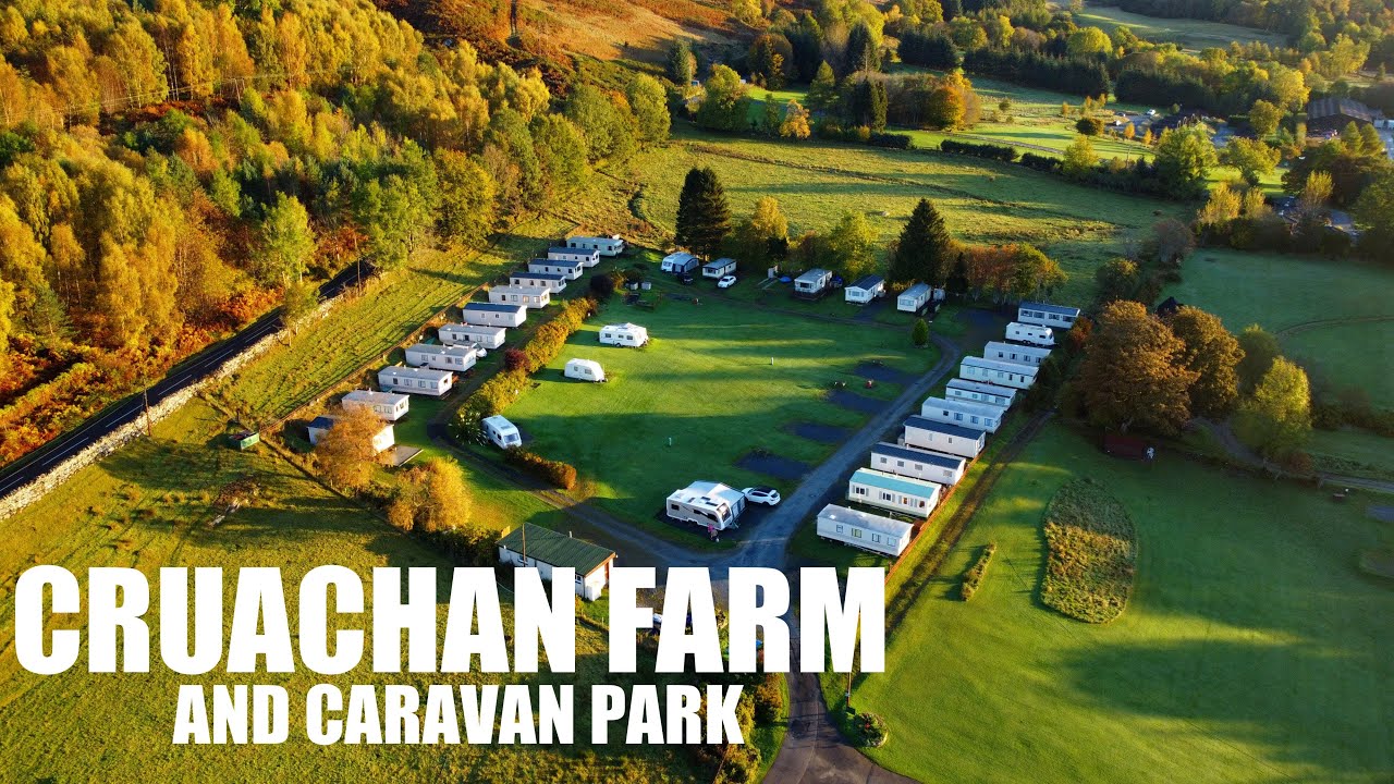 Cruachan Farm & caravan park. Drone flight. - YouTube