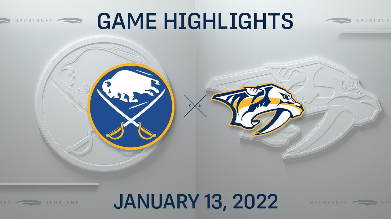 NHL Highlights | Sabres vs. Predators - Jan. 13, 2022 - YouTube