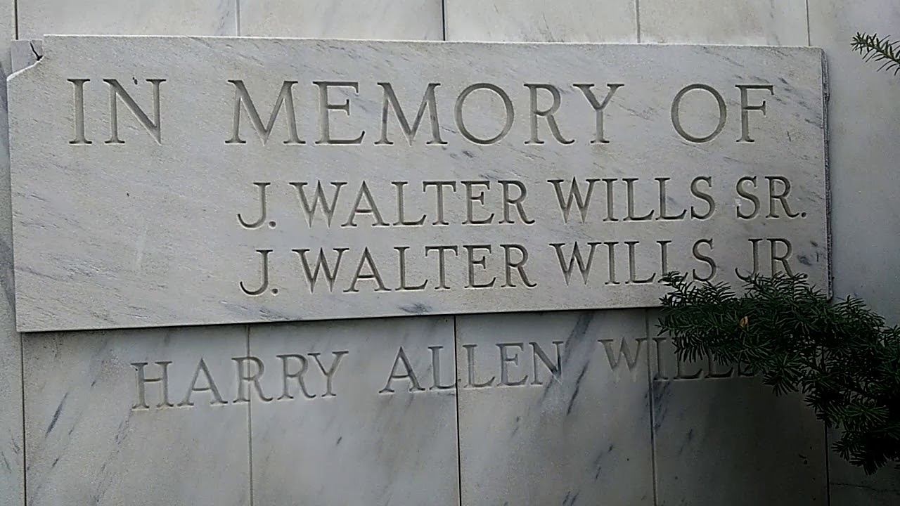 The Sign of the Former owners Names of House of Wills Funeral home ...
