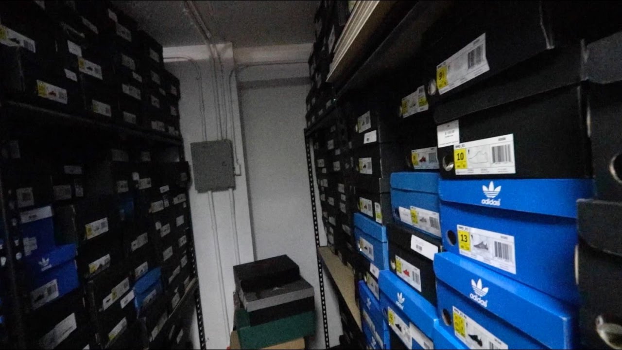 INSIDE THE CLOSED SNEAKER STORE STOCK ROOM!! - YouTube