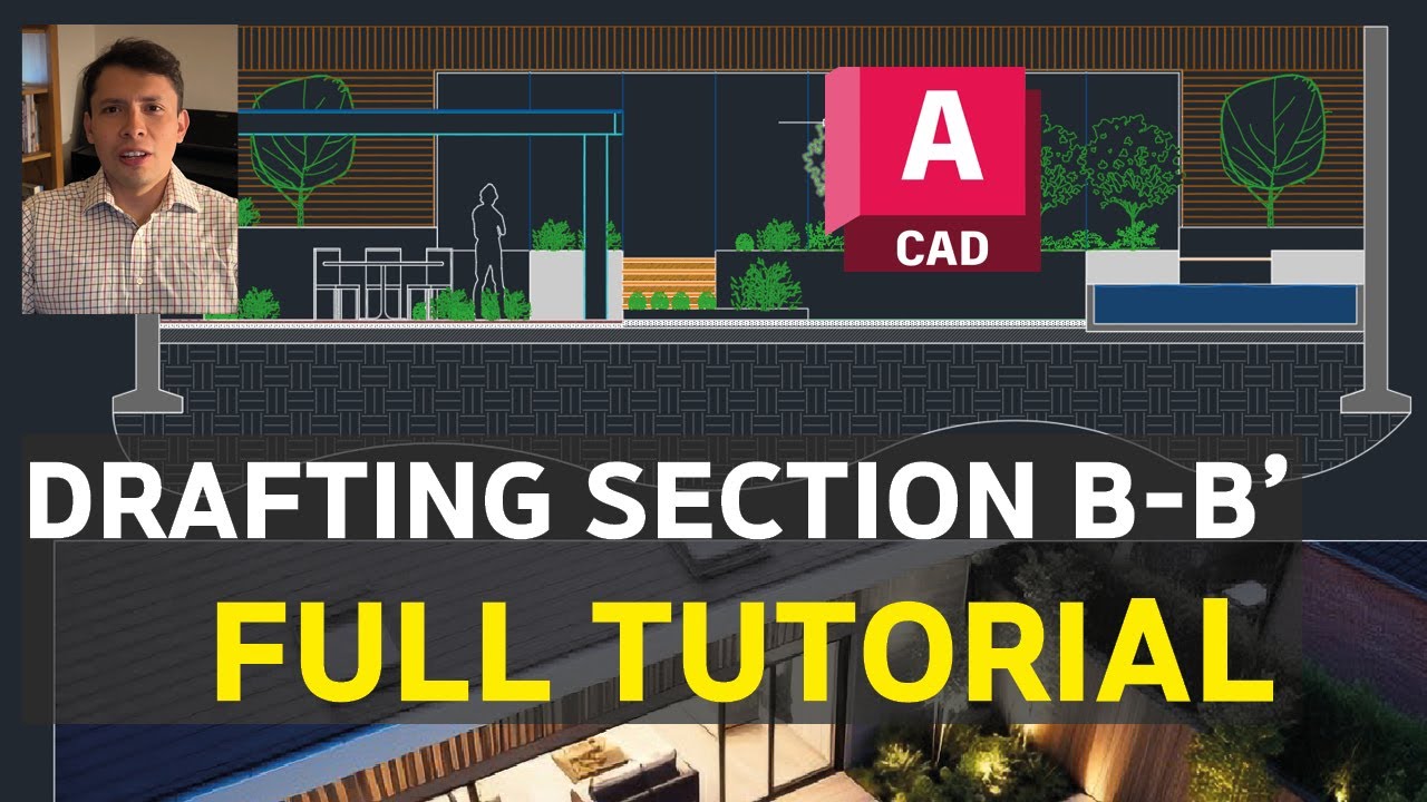 AutoCAD Garden Design – Drafting Section B-B (Full Step-by-Step ...
