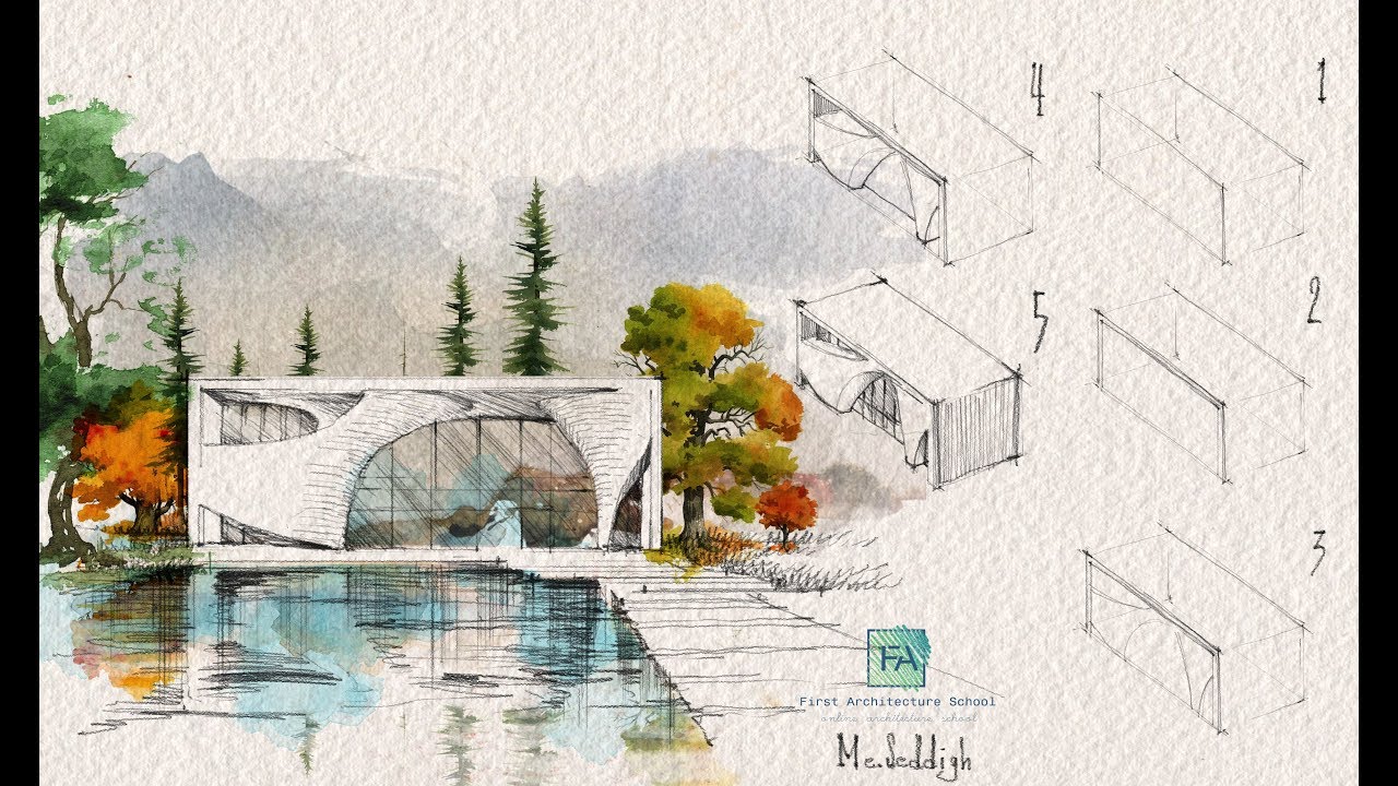 Draw like an Architect - basic shapes - Kouhsar Villa / Next Office ...