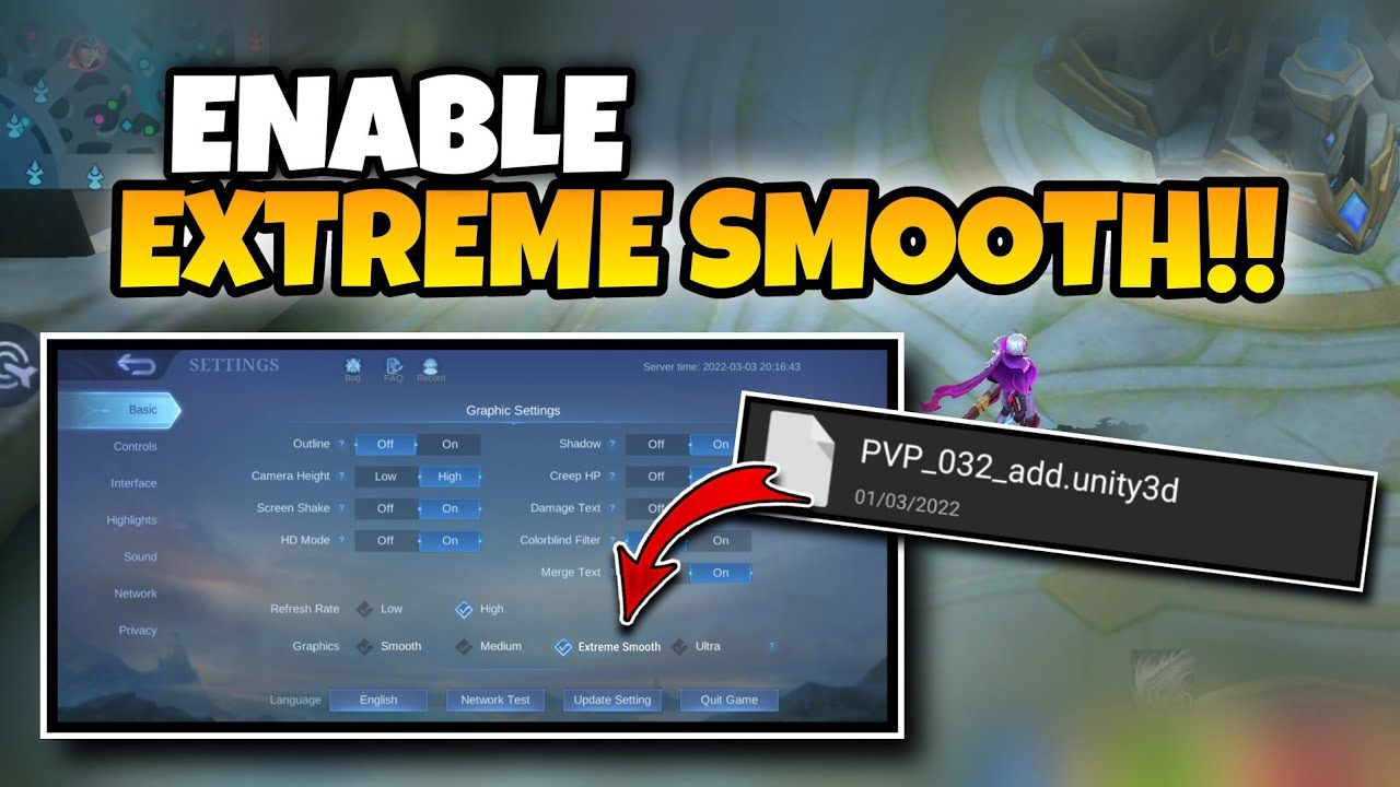 HIGH GRAPHICS INTO EXTREME SMOOTH MLBB!! The Easiest Way To Remove FPS ...