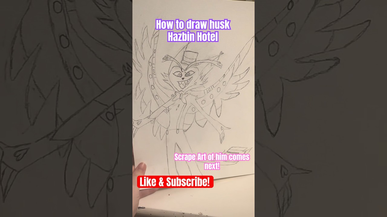 How To Draw Husk From Hazbin Hotel! #art #drawing #hazbinhotel #shorts ...