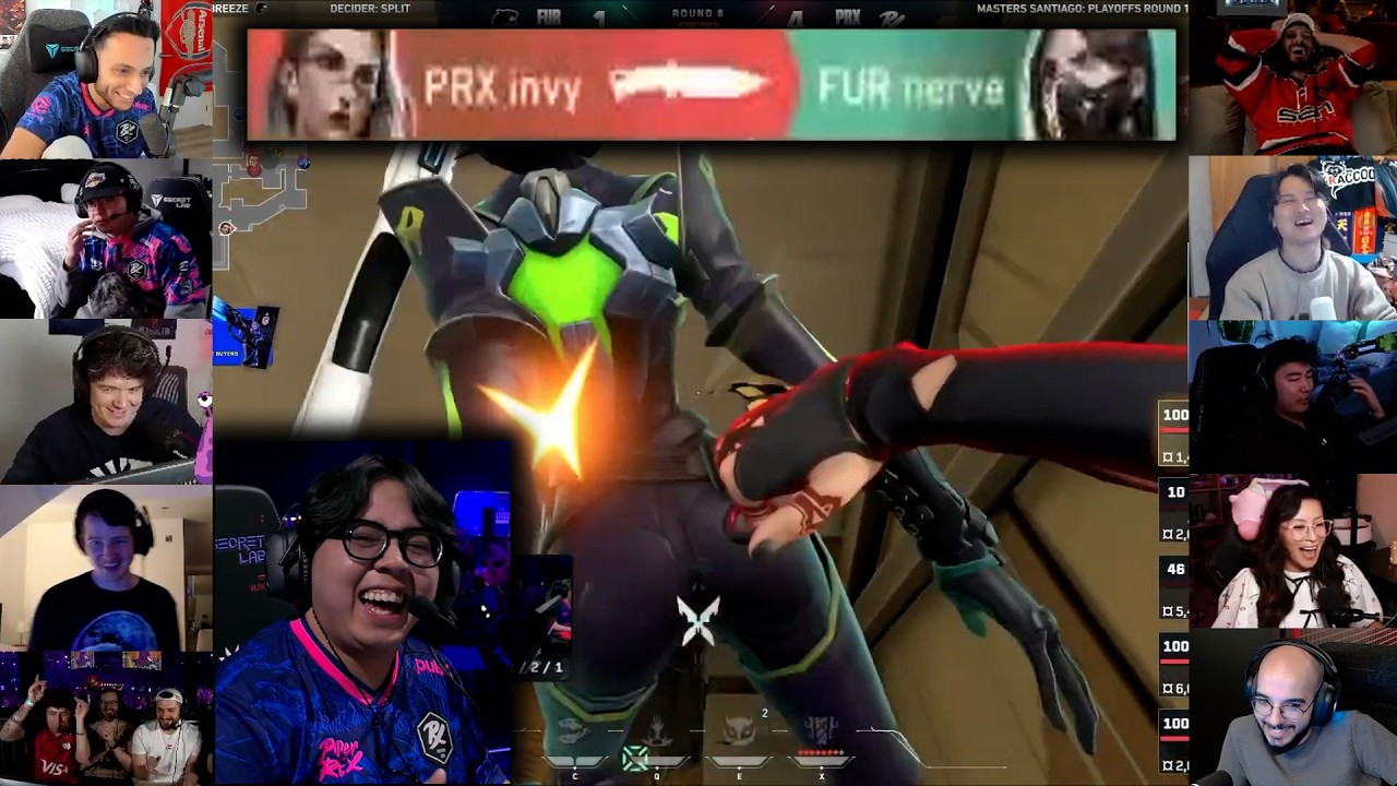 Valorant Streamers React To PRX Invy KNIFING FURIA nerve In Masters ...