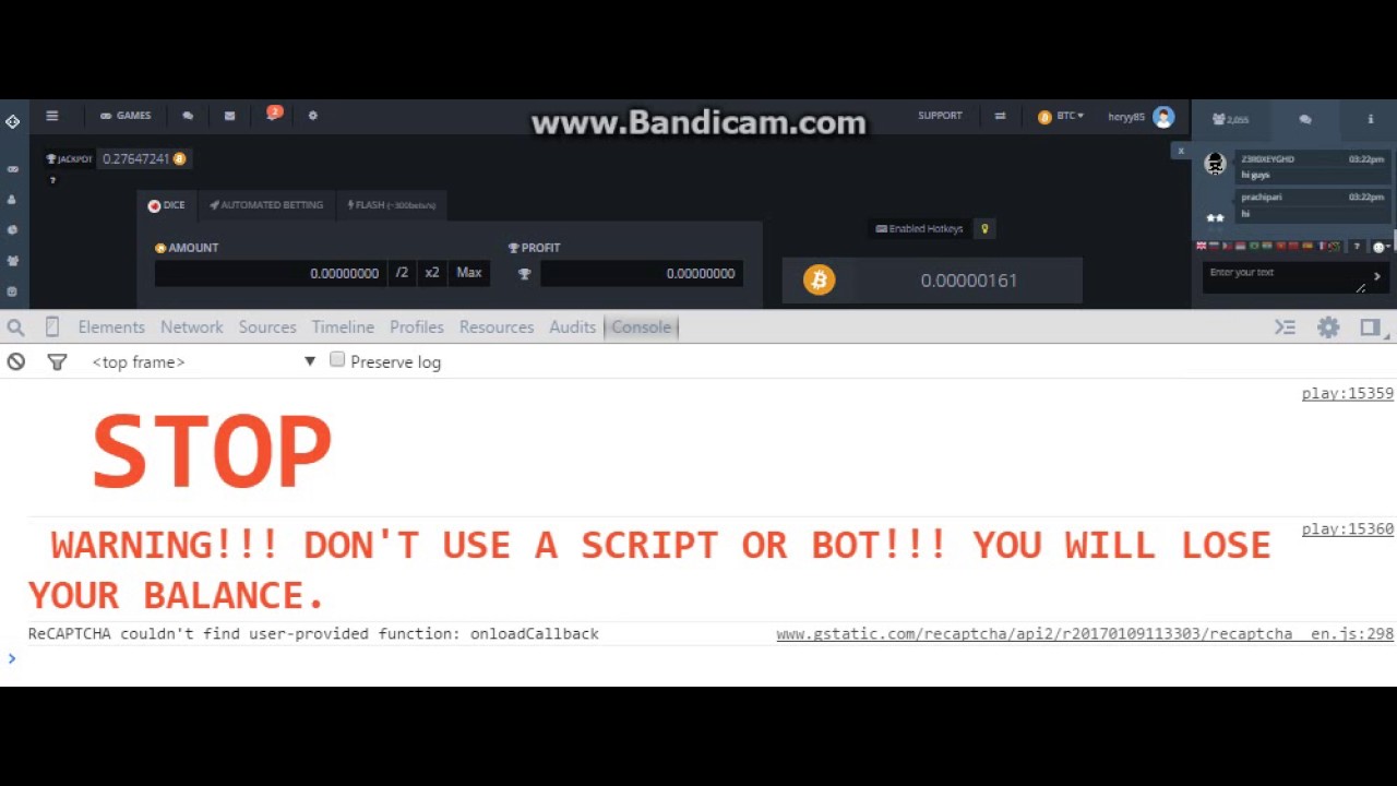 bitsler bot inspect element is scam - YouTube