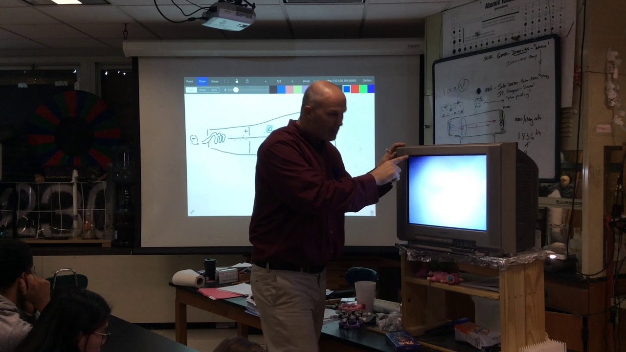 AP Chemistry - CRT TV and the magnet - Cathode ray tube - YouTube