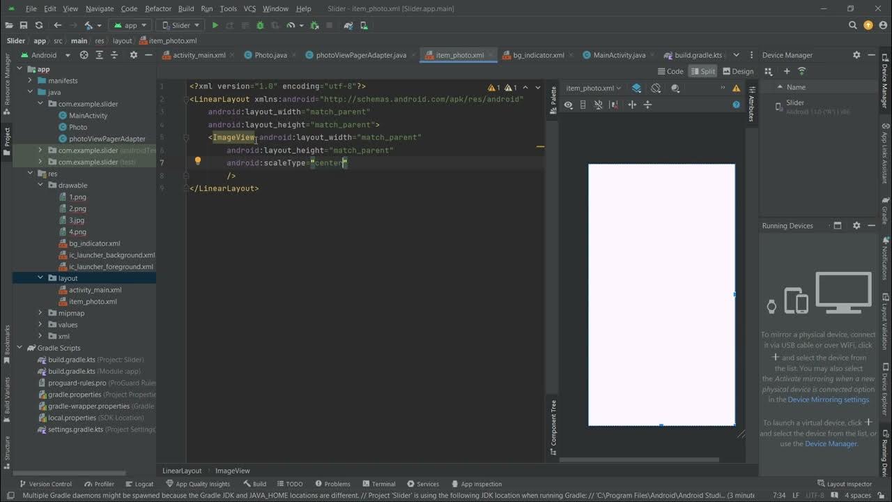 Android images Slider design ImageView - YouTube